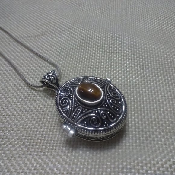 Handmade | Jewelry | Unique Tigers Eye Locket Handmade Sterling ...